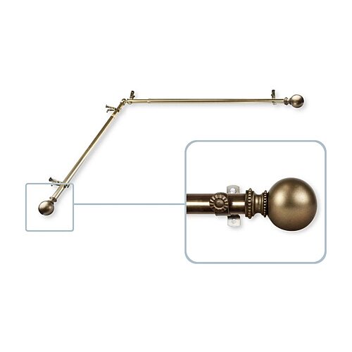 Click here for Rod Desyne Jordana Corner 13/16 IN Adjustable Curt... prices