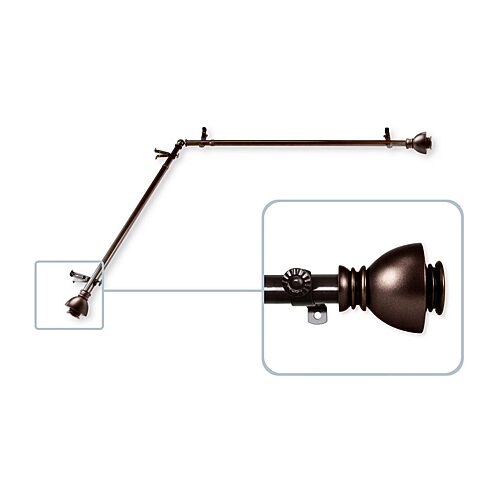 Click here for Rod Desyne Alma Corner 13/16 IN Adjustable Curtain... prices