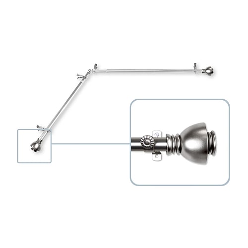Click here for Rod Desyne Alma Corner 13/16 IN Adjustable Curtain... prices