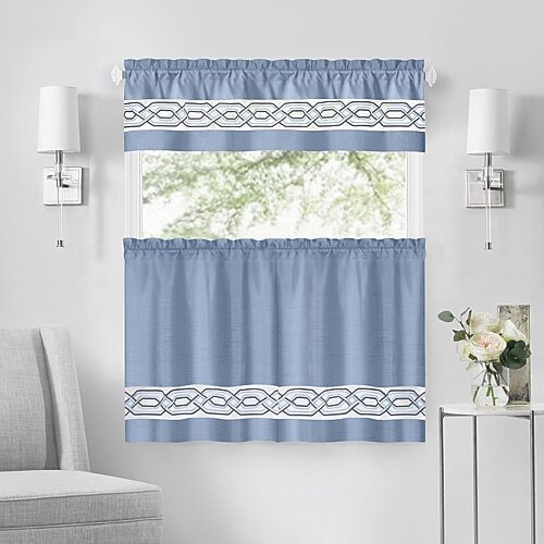 Click here for Achim Paige 3-pc. Rod Pocket Window Tier  One Size... prices
