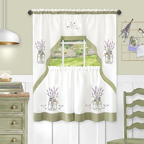 Click here for Achim Lavender 3-pc. Rod Pocket Window Tier  One S... prices