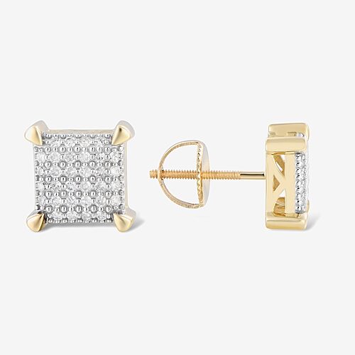 Click here for 1/4 CT. T.W. Natural Diamond 10K Gold 14.5mm Stud... prices
