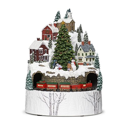 Click here for Roman 11in Musical Lighted Mountain Plays Music Ch... prices
