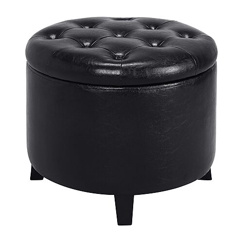 Click here for Designs4Comfort Round Ottoman  One Size  Black prices