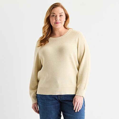 Click here for Liz Claiborne Plus Womens Crew Neck Long Sleeve Pu... prices