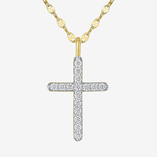 Click here for Cross (G-H / Si2 I1) Womens 1/3 CT. T.W. Lab Grown... prices