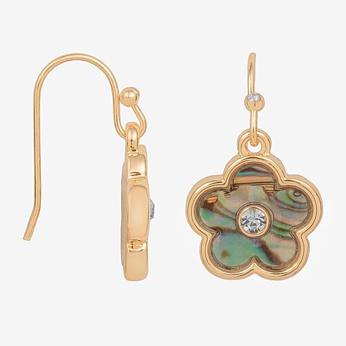 Click here for Bijoux Bar Delicates Womens Flower Drop Earrings... prices