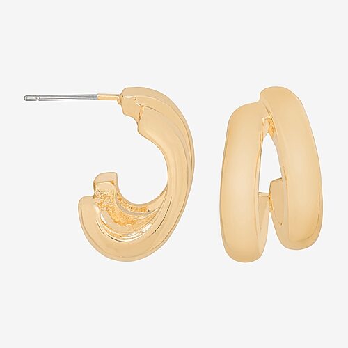 Click here for Bijoux Bar Delicates Womens 19.4mm Round Hoop Earr... prices