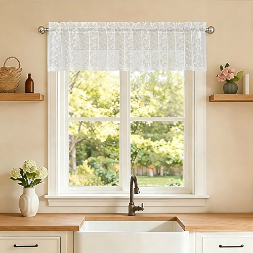 Click here for Sweet Home Collection Priscilla Rod Pocket Scallop... prices