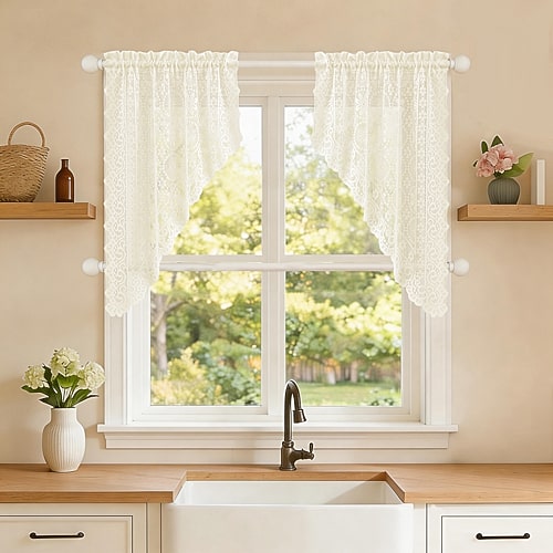 Click here for Sweet Home Collection Hopewell Rod Pocket Swag Val... prices