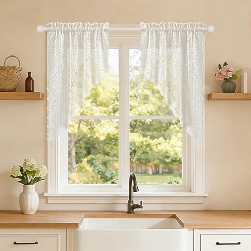 Click here for Sweet Home Collection Hopewell Rod Pocket Swag Val... prices