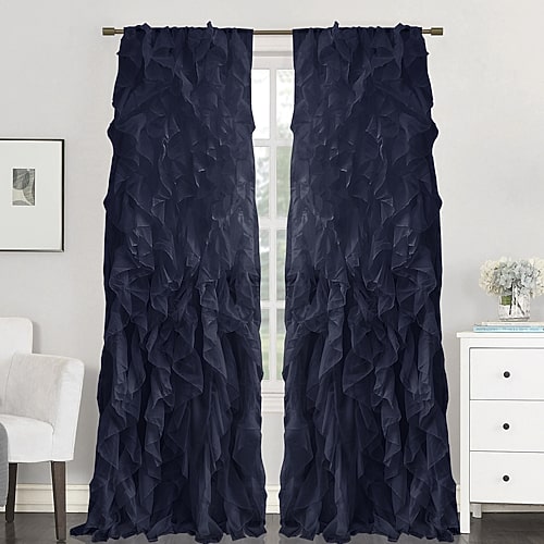 Click here for Sweet Home Collection Ruffled Rod Pocket Sheer Sin... prices