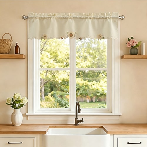 Click here for Sweet Home Collection Sunflower Rod Pocket Scallop... prices