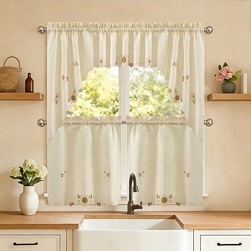 Click here for Sweet Home Collection Sunflower 2-pc. Rod Pocket K... prices