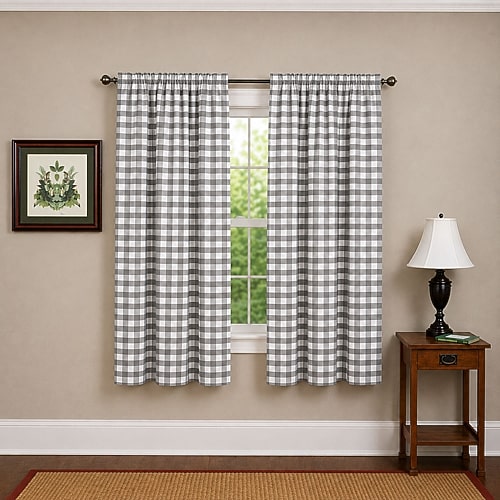 Click here for Sweet Home Collection Buffalo Rod Pocket Light-Fil... prices