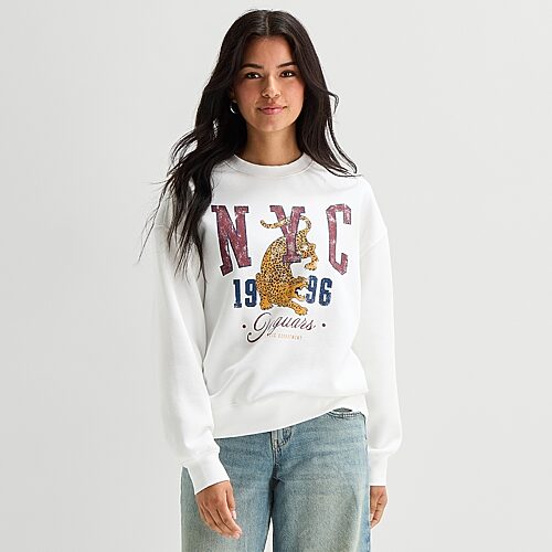 Click here for Arizona Womens Juniors Crew Neck Long Sleeve Sweat... prices