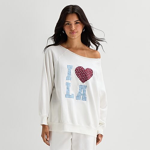 Click here for Arizona Womens Juniors Off The Shoulder Long Sleev... prices