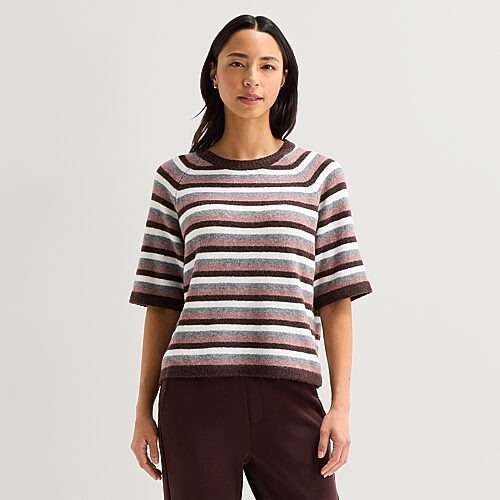 Click here for Stylus Womens Crew Neck Short Sleeve Pullover Swea... prices