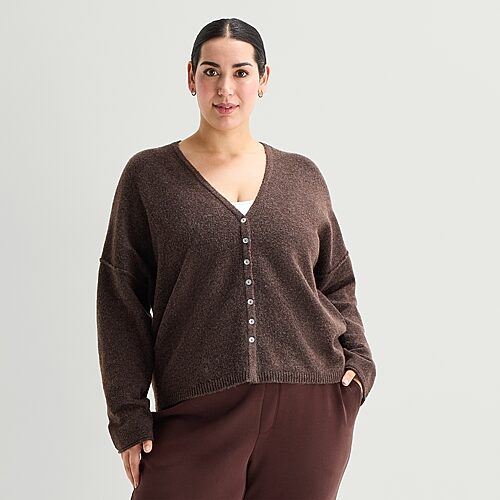 Click here for Stylus Womens Long Sleeve Button Plus Cardigan  1x... prices