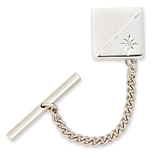 Click here for Tie Tack with Contrasting Finish and Diamond Accen... prices