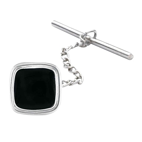 Click here for Cushion Shaped Tie Tack  One Size  Gray prices