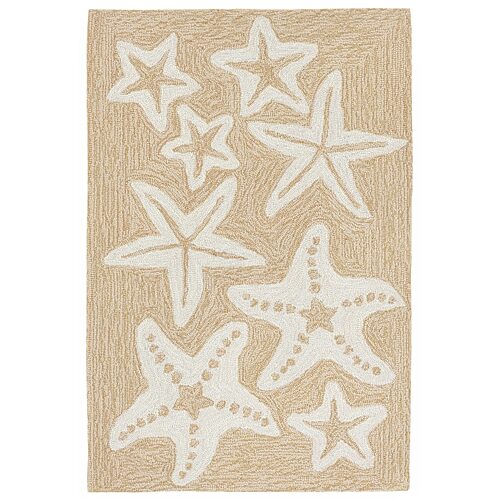 Liora Manne Capri Starfish 18x26 Area Rug - Neutral