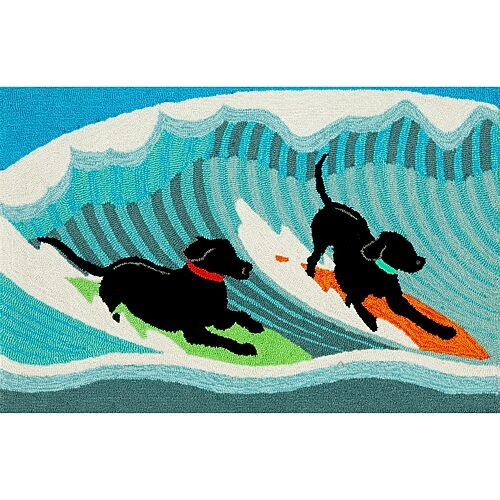 Click here for Liora Manne Frontporch Surfing Dogs Animal Hand Tu... prices