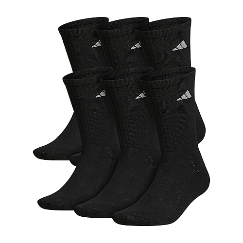 Click here for adidas Mens Cushioned Athletic 6-Pack Crew Socks -... prices