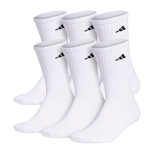 Click here for adidas Mens Cushioned Athletic 6-Pack Crew Socks -... prices