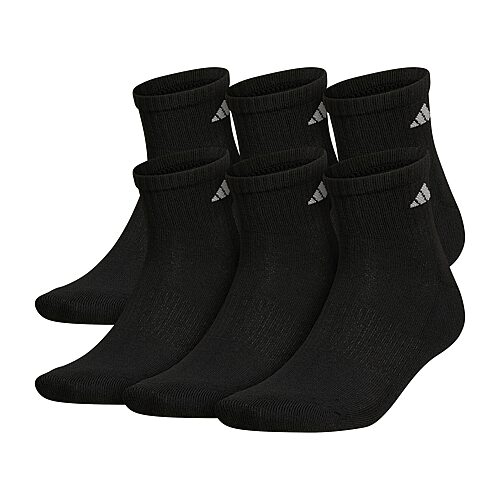 Click here for adidas Mens Multi-Pack 6 Pair Big and Tall Quarter... prices