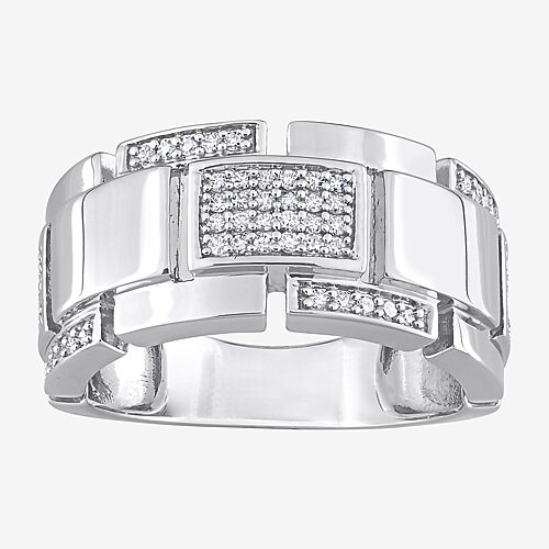 Click here for Mens 1/4 CT. T.W. Natural White Diamond Sterling S... prices