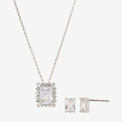 Click here for Sparkle Allure Halo Womens Cubic Zirconia Pure Sil... prices
