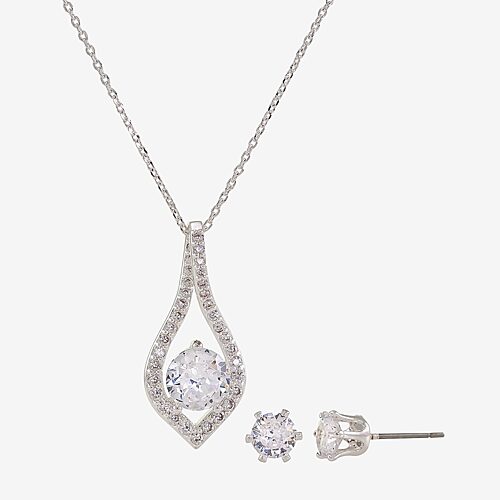 Click here for Sparkle Allure Womens Cubic Zirconia Pure Silver O... prices