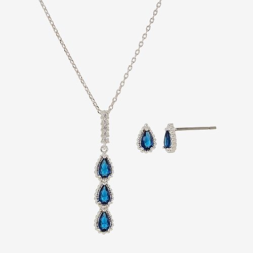 Click here for Sparkle Allure Halo Womens Blue Cubic Zirconia Pur... prices