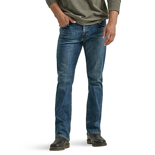 Click here for Wrangler Mens Stretch Fabric Slim Fit Bootcut Jean... prices