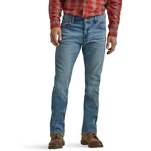 Click here for Wrangler Mens Stretch Fabric Slim Fit Bootcut Jean... prices
