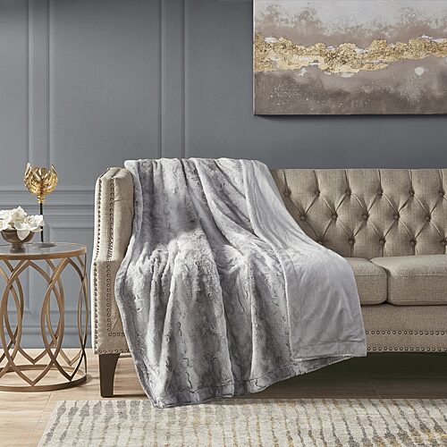 Click here for Madison Park Marcelle Oversize Faux-Fur Throw  One... prices