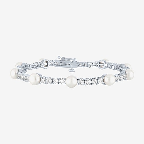 Click here for Womens Cultured Freshwater Pearl & Cubic Zirconia... prices