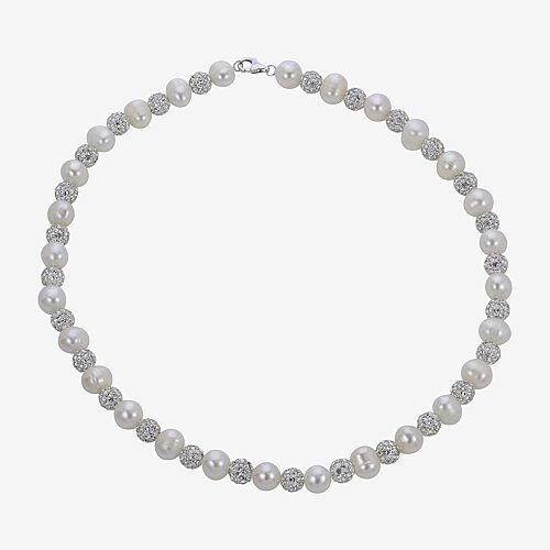 Click here for Womens White Sterling Silver 18 Inch Strand Neckla... prices