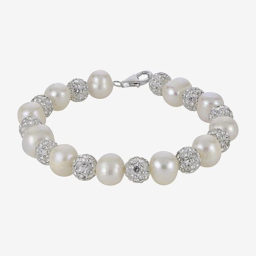 Click here for Womens White Cultured Freshwater Pearl Sterling Si... prices