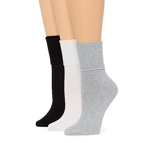 Click here for Mixit Everyday Essential Womens 3 Pair Turncuff So... prices