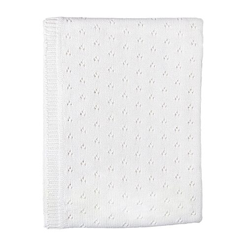 Click here for 3 Stories Trading Pointelle Layette Baby Blanket -... prices