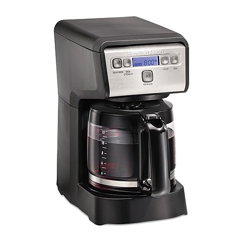 Hamilton Beach 12-Cup Compact Programmable Coffee Maker - Black