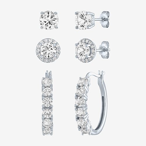 Click here for Gemstone Sterling Silver 3 Pair Jewelry Set  One S... prices