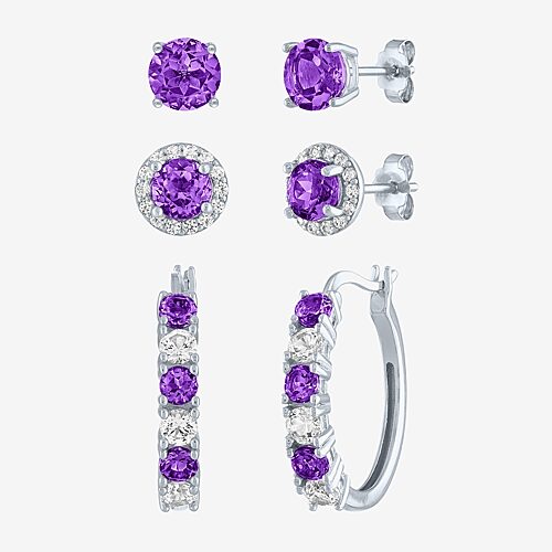 Click here for Gemstone Sterling Silver 3 Pair Jewelry Set  One S... prices