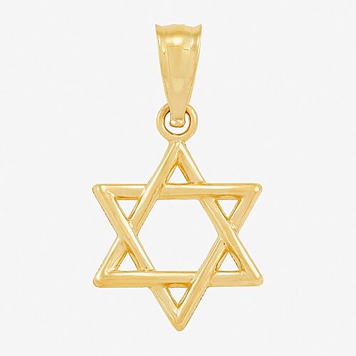 Click here for Star Of David Unisex Adult 14K Gold Star Pendant... prices