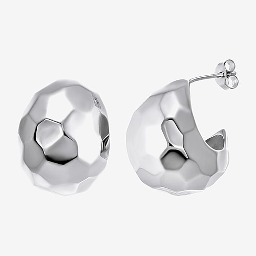 Click here for Womens Cubic Zirconia Sterling Silver 23mm Round H... prices