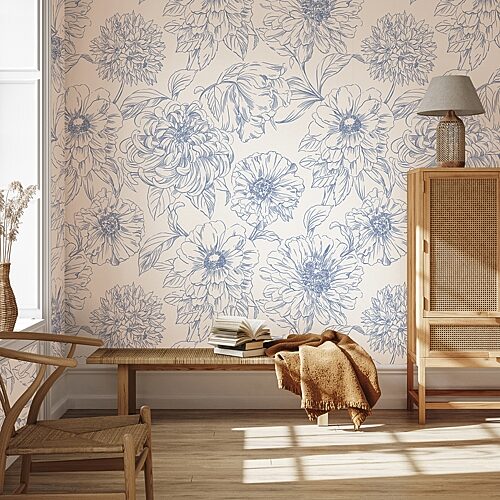 Click here for Tempaper Floral Blooms Mural Wallpaper  One Size... prices