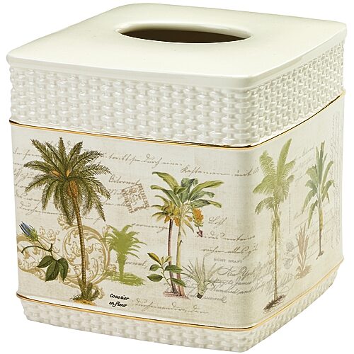 Click here for Avanti Colony Palm Tree Textured Ceramic Tissue Bo... prices