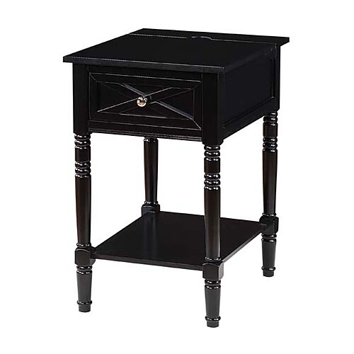 Click here for Country Oxford 1-Drawer End Table  One Size  Black prices